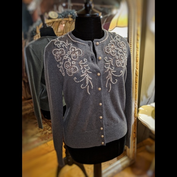 Field Flower | Sweaters | New Beautiful Beaded Cardigan | Poshmark